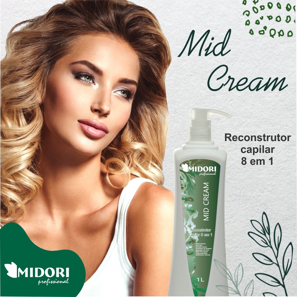 Mid Cream 8 Em 1 - Midori - 1000ml profissional mascara hidratação ...